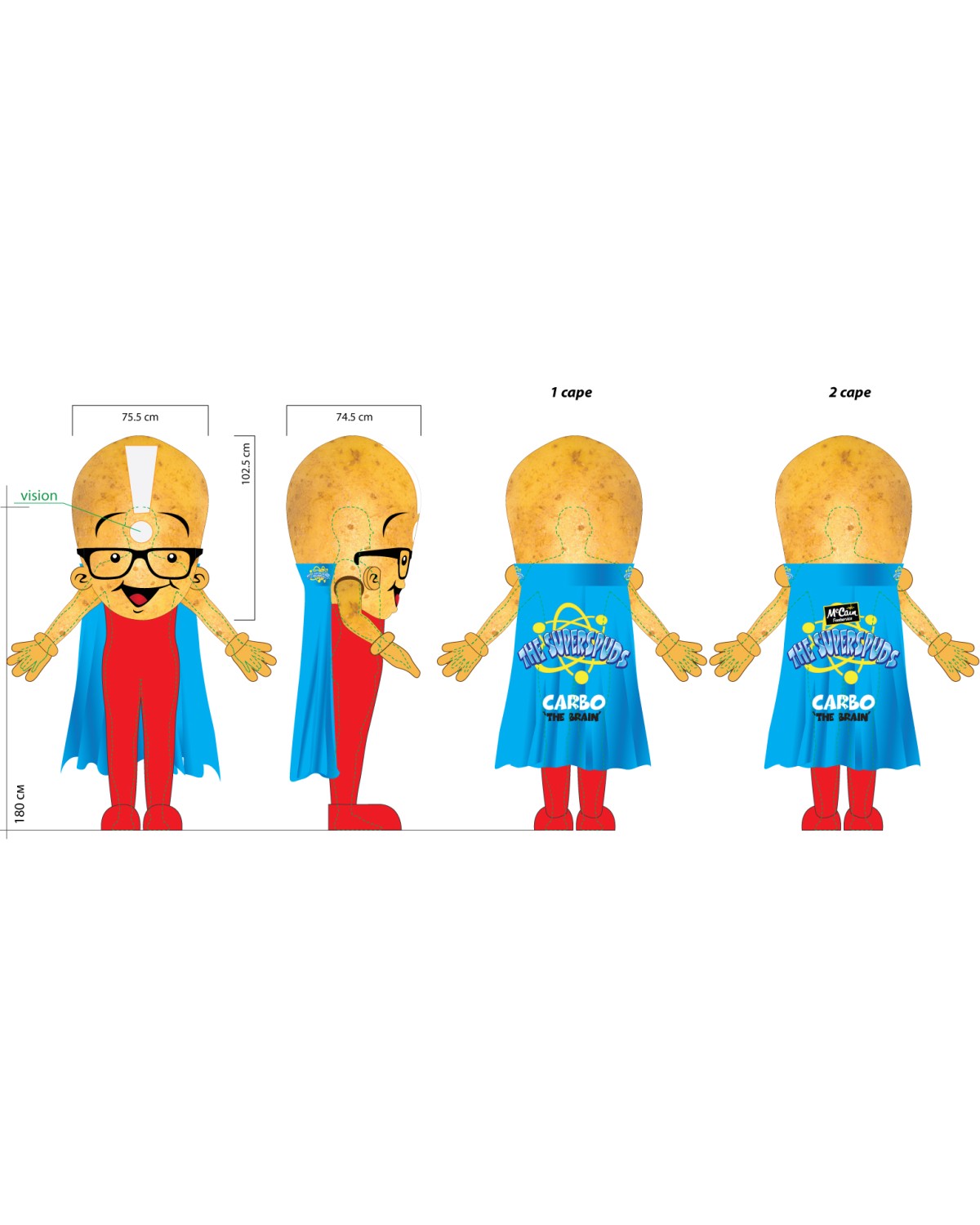 Custom Made Potato Mascot Costume